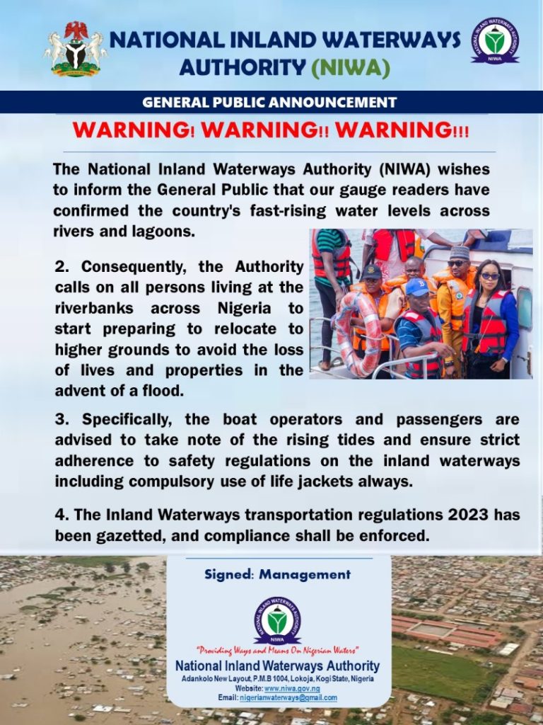 WARNING: Fast Rising Water Levels Across Rivers and Lagoons – National ...